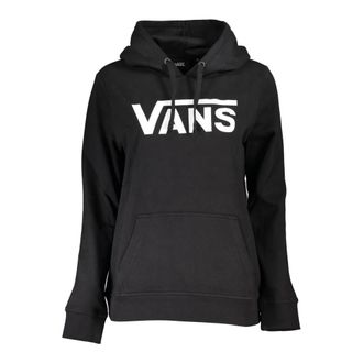 Vans Femme, Sweatshirts et sweats &agrave; capuche, Noir, Taille: 36 FR Sweat &agrave; capuche noir avec impression et poche