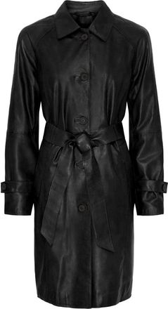 Notyz Notyz - Trench-coat en cuir - Femme - Manteaux - Noir - Taille: 38 FR