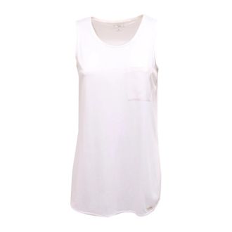 Woolrich Wwtee1122 Ns90 Mix Silk Sleeveless Top - - Tops - Damen - Wei&szlig; - S