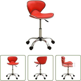 vidaXL vidaXL B&uuml;rostuhl mit Gasdruckfeder - B&uuml;rostuhl Rot Kunstleder