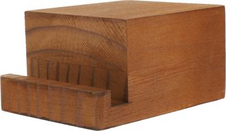 Lurrose Vinyl Schallplatten Aufbewahrungsständer aus Holz Stabiler Desktop Record Storage Holder Eleganter Vintage Plattenspieler Regal Organizer für Wohnzimm