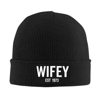 Generic Extensible Bonnet Tricot&eacute;, Anniversaire de ma Femme en 1973, Respirant Casquette Tricot&eacute;, Bonnet Chapeau Tricot pour Cyclisme, Adultes, Femme