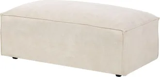 Beliani Beliani - Ottoman Pouf Repose-Pieds Moderne en Velours Beige Hellnar