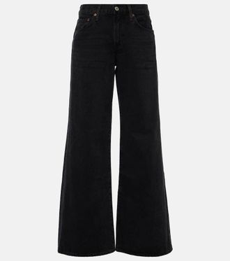 A Gold E Low-Rise Wide-Leg Jeans Clara