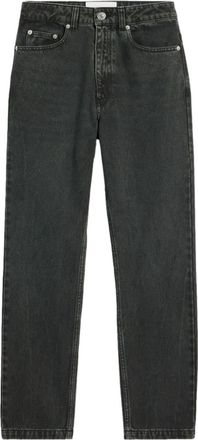 Ami Straight-Leg-Jeans mit hohem Bund - Schwarz