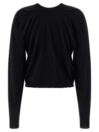 Maison Margiela Womens Black Virgin Wool Cardigan Clothing