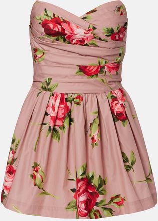 Dolce & Gabbana Bedrucktes Minikleid aus Baumwolle