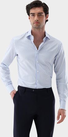 van Laack Gestreiftes Businesshemd mit Sartoriale Verarbeitung