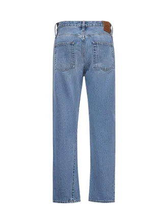 Toteme Womens Light Blue Denim Twisted Jeans Organic Cotton
