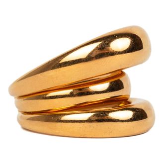Panconesi Goldener Solar Ring Gew&ouml;lbtes Design - - Accessories - Damen - Gelb - M