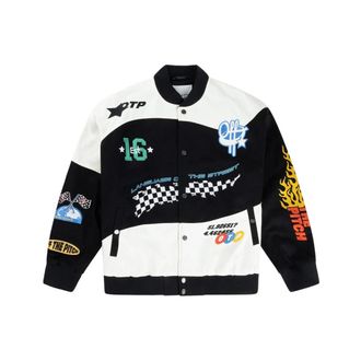 Off the Pitch Racer Varsity Jacke Schwarz - - Jackets - Herren - Mehrfarbig - XS