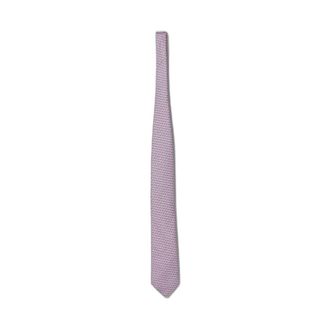 Ermenegildo Zegna Cravate en soie &agrave; imprim&eacute; palmier - Homme - Accessoires - Rose - Taille: ONE Size