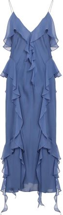 Khaite Pim Silk Dress - - Dresses - Damen - Blau - 2XS