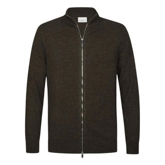 Profuomo Homme, Pulls, Brun, Taille: 2XL Cardigan Full Zip