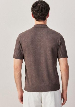 Next Poloshirt Regular Fit Poloshirt aus Strick, Pointelle (1-tlg)