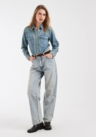 Levi's chemise western en denim bleu clair