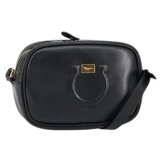 Ferragamo Sac bandouli&egrave;re en cuir Pre-owned - Femme - Pre-owned - Noir - Taille: ONE Size