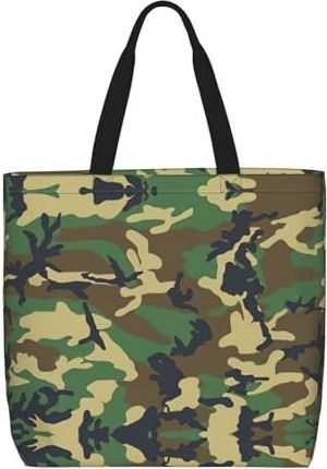 Generic Camouflage Militaire Vert Sac Courses Grand Sacs D&eacute;contract&eacute; Sac Cabas Pour Plage Travail Shopping