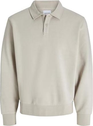 Jack & Jones Jjebradley Sweat Polo Styd Aw24 Ln, Beige Clair, L Homme