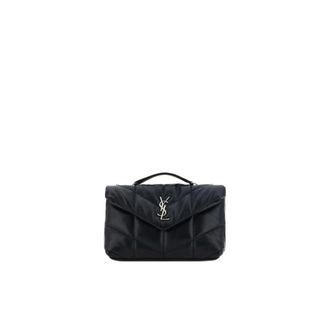 Saint Laurent Gesteppte Mini-Schultertasche aus Leder - - Bags - Damen - Schwarzk - ONE SIZE