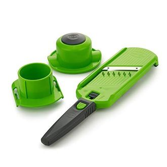 B&ouml;rner Multi Dicer & Coupe-Julienne - Coupe-l&eacute;gumes pour Fruits & L&eacute;gumes avec 2 Styles de Coupe - Coupe-Julienne pour Lamelles & D&eacute;s - Set de Mandoline - Co