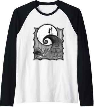 Disney The Nightmare Before Christmas Monochrome Raglan