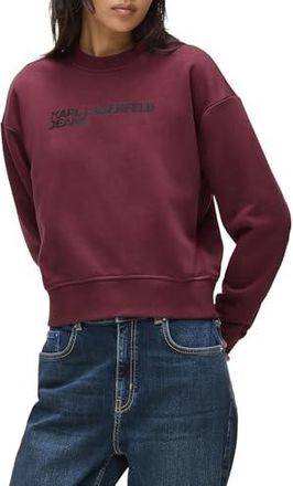 Karl Lagerfeld Karl Lagerfeld Jeans, Femme, Sweat &Agrave; Logo Essential, Coupe R&eacute;guli&egrave;re, Violet, M