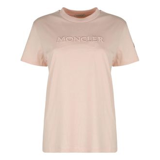 Moncler Logo T-Shirt - - Tops - Damen - Rosa - XS