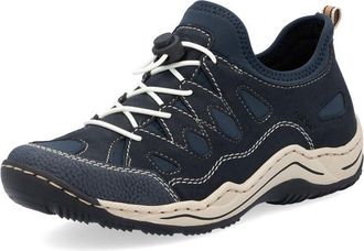 Rieker Damen Low-Top Sneaker L0551, Frauen Halbschuhe, lose Einlage,straßenschuhe,Strassenschuhe,Sportschuhe,Freizeitschuhe,blau (14),36 EU / 3.5 UK