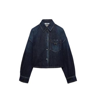 Prada Logo-plaque Denim Jacket