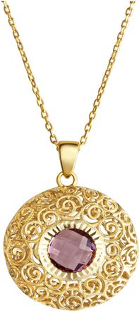 Fascination by Ellen K Halskette Gold 333 mit echtem Amethyst 8mm
