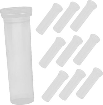 DOITOOL 10 Stück Teiliges Transparente Kunststoff Blumen wasserröhrchen mit Kappen Feuchtigkeitsbewahrend und Frischhaltend Einfach Einsetzbar für Blumenarran