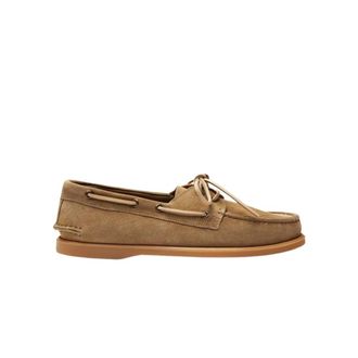 Scarosso Handgefertigte Bootsschuhe mit honigfarbener Sohle - - Shoes - Herren - Beige - 42 1/2 EU