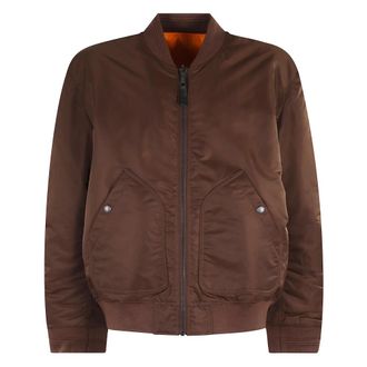 Diesel Braune Wendbare Jacke mit Logo - - Jackets - Herren - Braun - L
