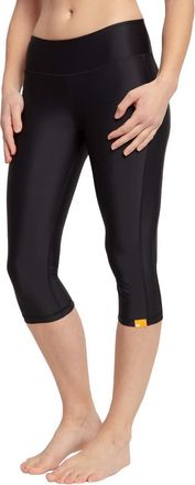 IQ-UV Sport Leggings f&uuml;r Damen 3/4 Schwarz XS - Elastische Dreiviertel Caprihose f&uuml;r Damen f&uuml;r Sommer - Atmungsaktive Sporthose ideal f&uuml;r Aktiv- und Wassers