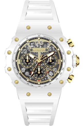 Invicta Racing 69649 Herrenuhr - Quarzwerk - Acryl mit goldenem Zifferblatt - 43 mm