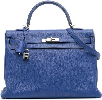 Hermès Hobo Bags - Togo Kelly II Retourne 35 - Gr. unisize - in Blau - für Damen