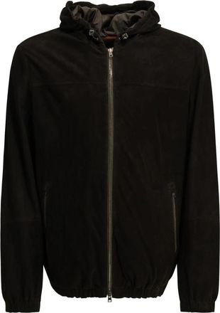 Herno Resort Jacke aus Veloursleder-Optik - - Jackets - Herren - Braun - XL