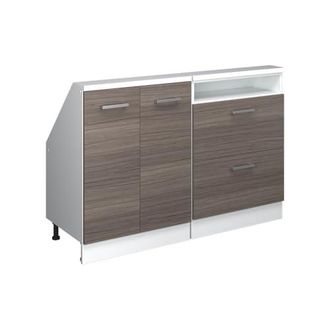 Vicco Ensembles de Meuble de Rangement sous Pente Rion, Gris Noble/Blanc, Lot de 2