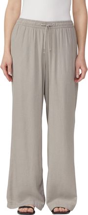 QS by s.Oliver Leinenmixhose mit Gummizug und weitem Bein