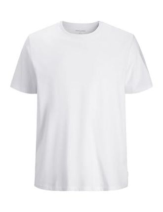 Jack & Jones Jack & Jones Jjeorganic T-Shirt Basique &agrave; col Rond pour Homme, Blanc /, 6XL Grande Taille