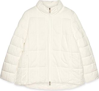 Fiorella Rubino Femme, Vestes, Blanc, Taille: 52 FR Knitted Down Jacket