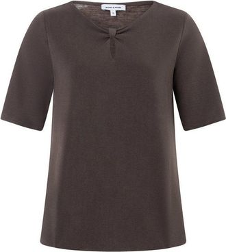 More & More Kurzarmshirt softes Halbarmshirt, Knot-Detail