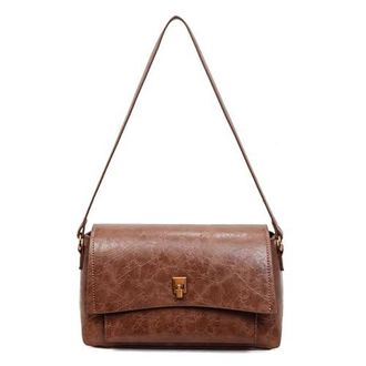 Generic Sac &agrave; bandouli&egrave;re en cuir synth&eacute;tique pour femme et fille avec sangle r&eacute;glable - Petit sac &agrave; bandouli&egrave;re carr&eacute; pour voyage, shopping, travail, usage q