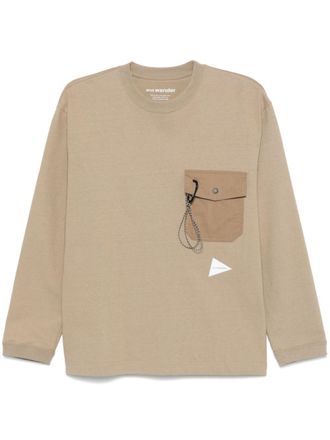 And Wander t-shirt &agrave; logo imprim&eacute; - Tons neutres