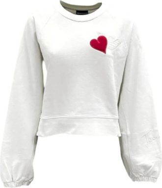 Emporio Armani Femme, Sweatshirts et sweats &agrave; capuche, Blanc, Taille: 36 FR SweaT-shirts