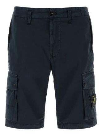 Stone Island Cargo-Shorts mit Logo-Patch - Schwarz