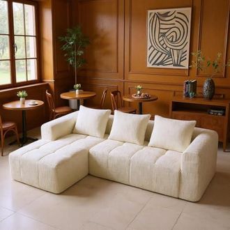 Furniture R Modulares Sofa für Cafés und Restaurants - Stilvolle Sitzlösung mit natürlicher Ästhetik im warmen Holzton