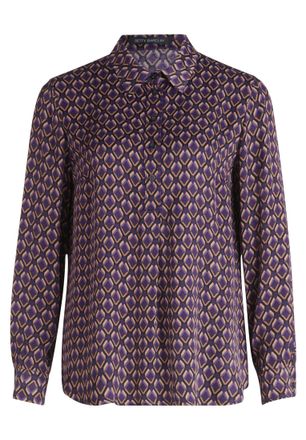 Betty Barclay Damen Longbluse Langarm 44, Purple/Brown