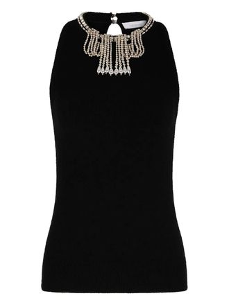 Paco Rabanne haut à ornements - Noir